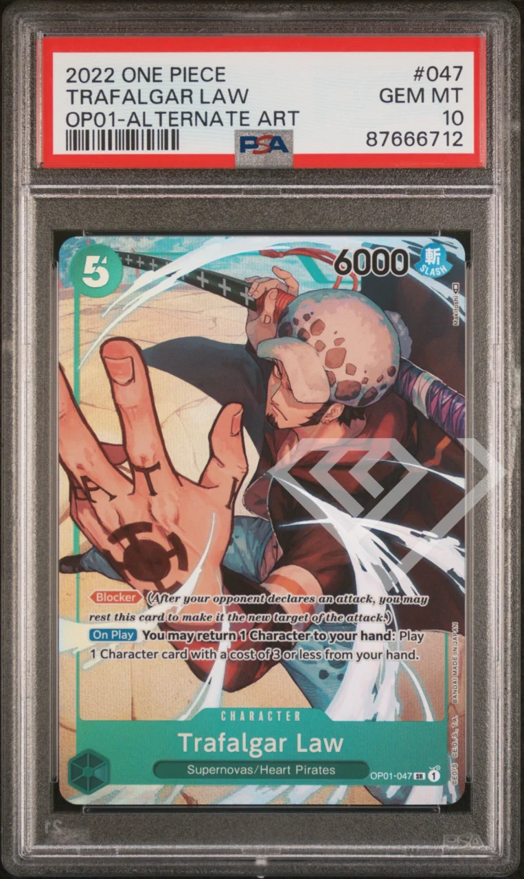 Trafalgar Law OP01-047 SR Alternate Art - PSA 10 English - Grading ...